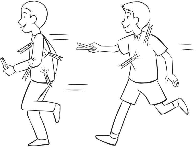 Active Movement Game Creates Instant Energy - Clothes-Peg Tag