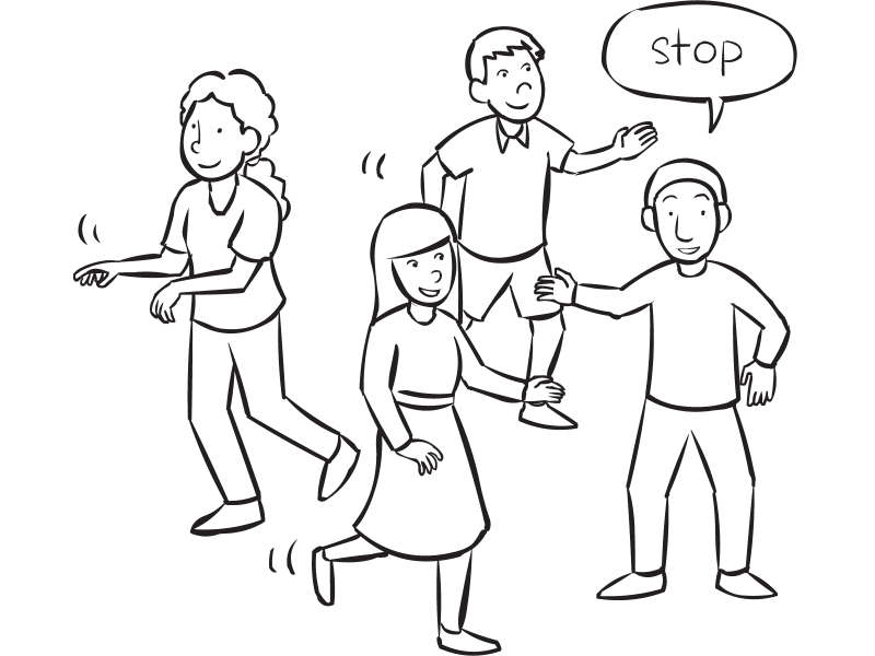 Fun Group Energiser Builds Quick Reactions & Laughter - Stop & Go