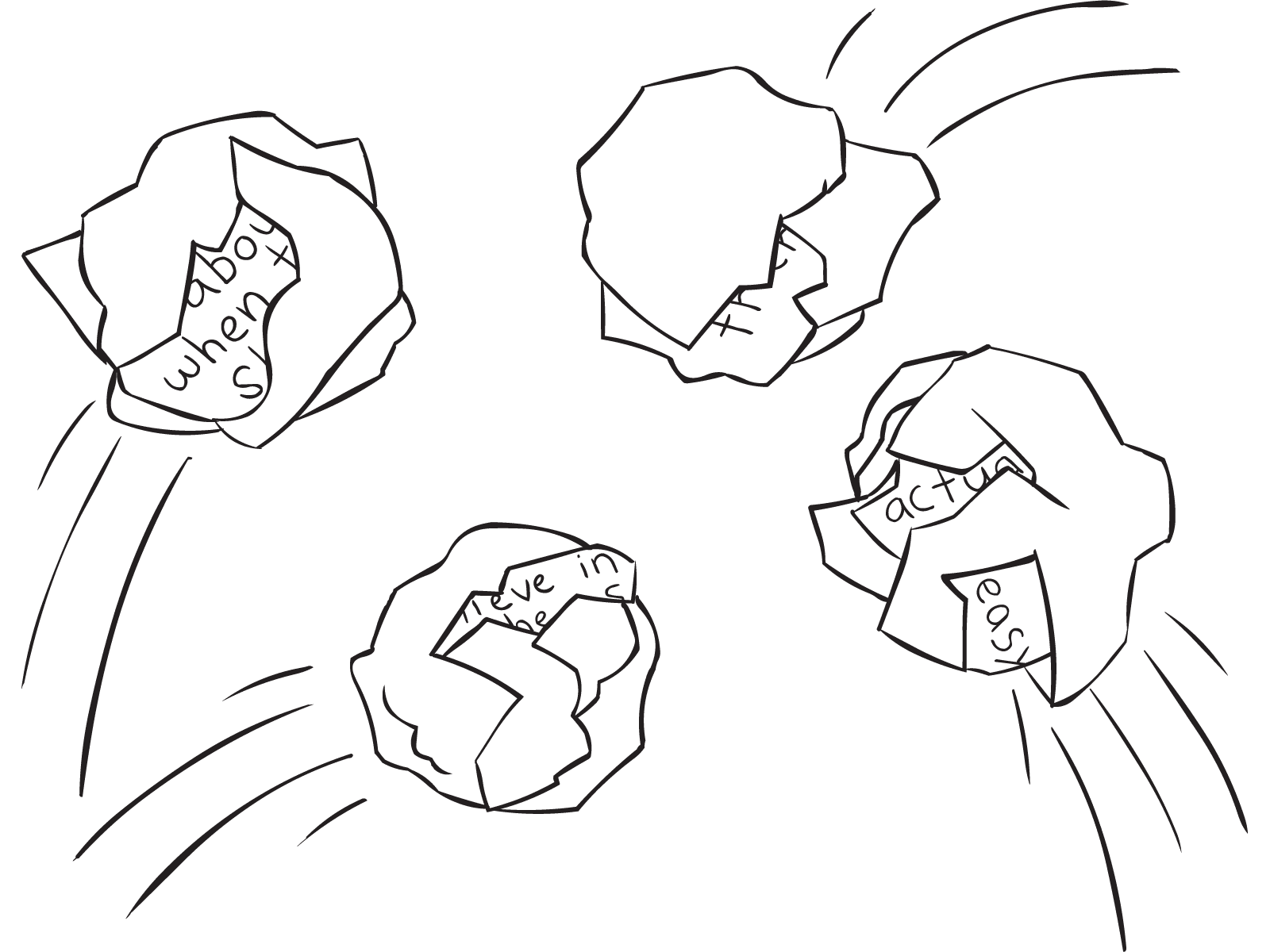 Fun Reflection Activity To Share Thoughts Safely - Snowball Toss