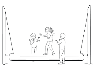 Dynamic Traversing Activity Builds Trust & Support - Swinging Log