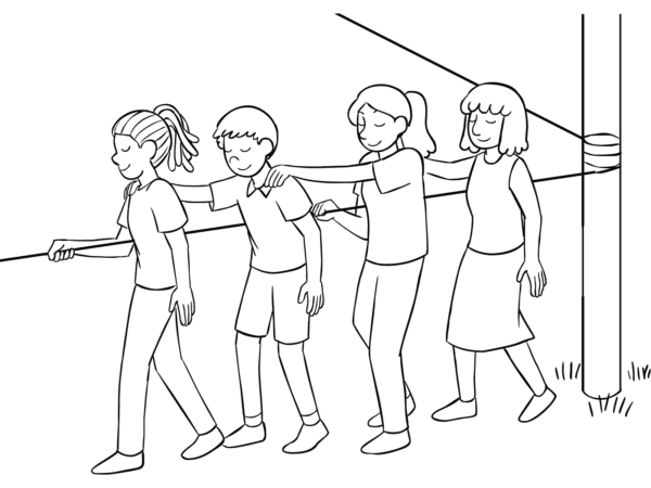 Blindfold Team-Building Game Develops Group Trust - Blind Maze