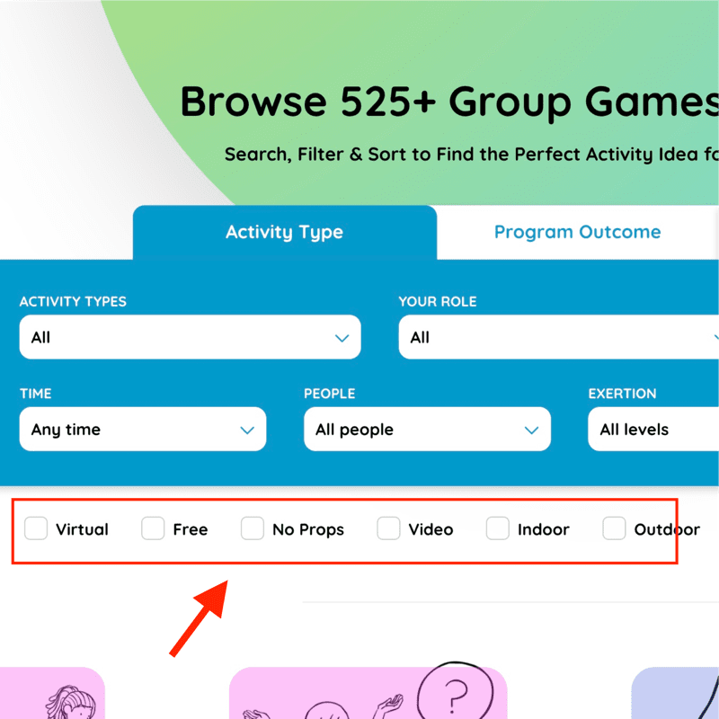 New Activity Search Filters - Find the Perfect Group Game